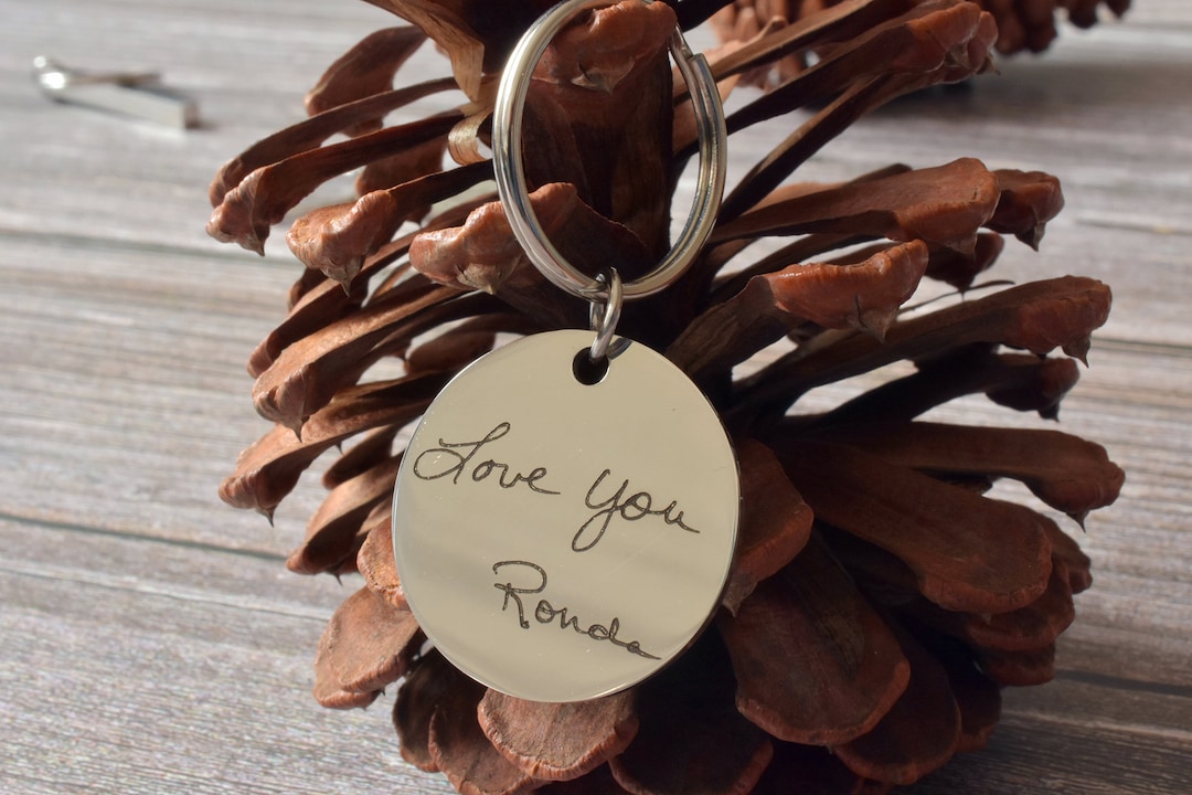 Signature Keychain, Actual Handwriting Keychain, Personalized Keychain ...