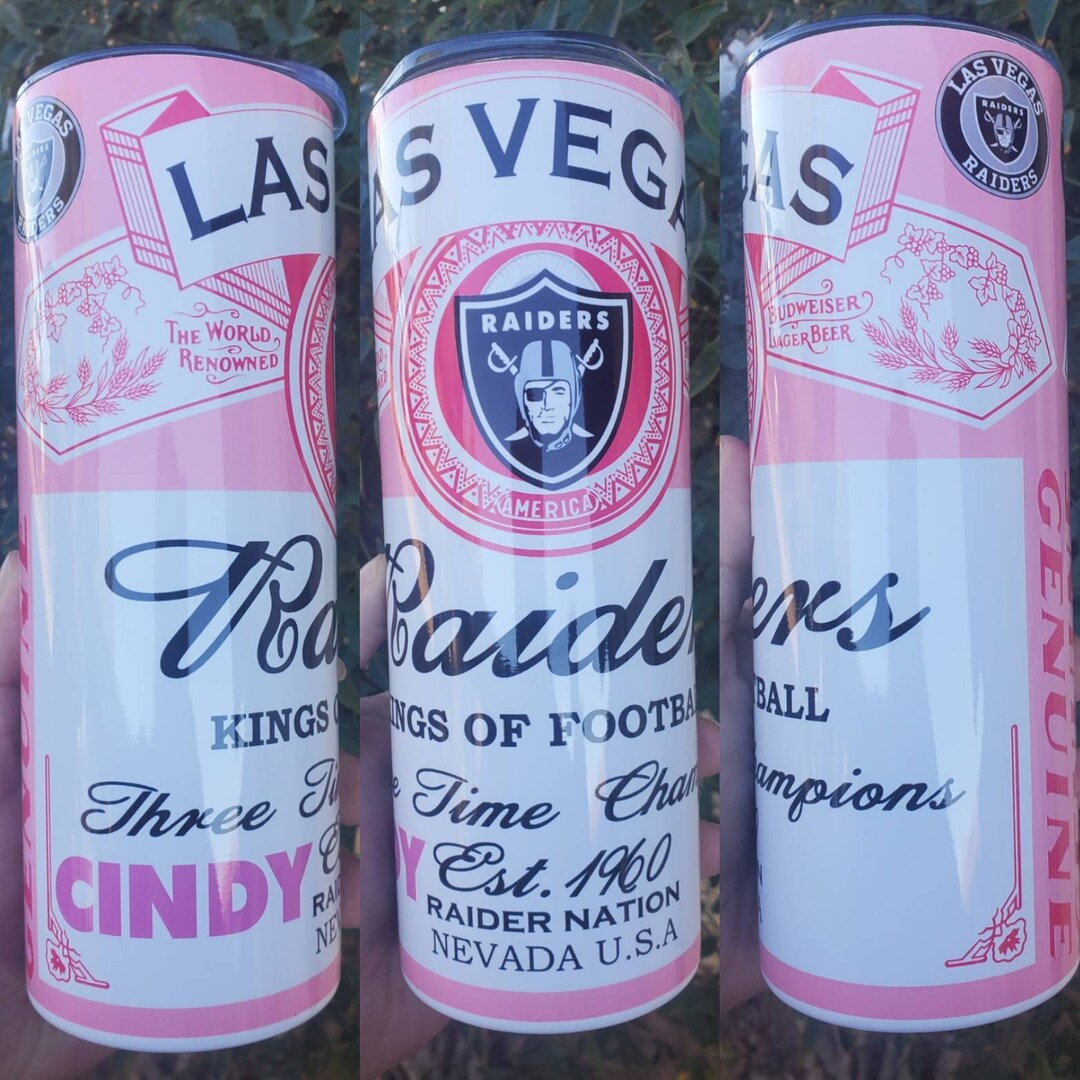 Raiders Pink 20oz Tumbler - Etsy