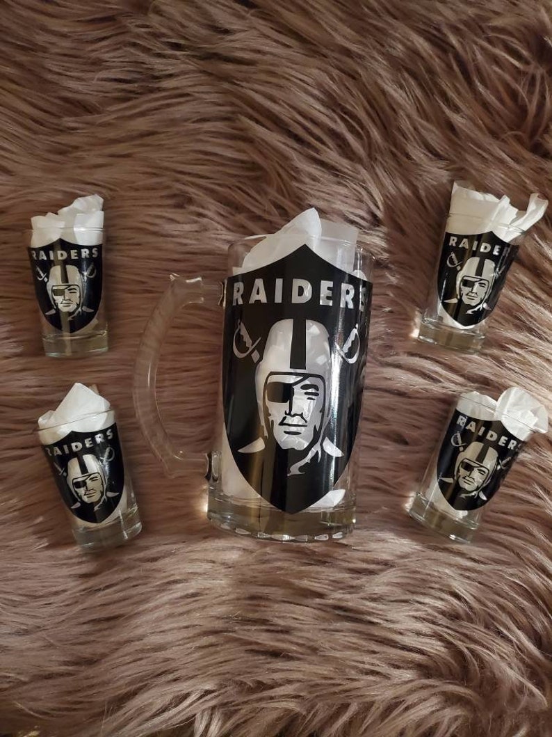 Raider Beer Mug Shot Glass Set - Etsy