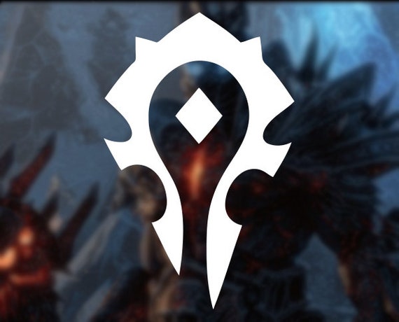 Wow Horde Logo Lined Vinyl Decal Car Decal Laptop Decal | Etsy