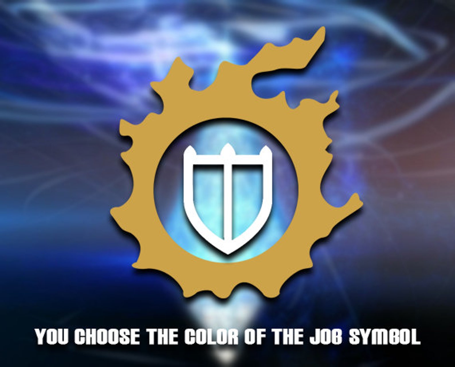 FFXIV - Paladin in Main Scenario Quest Icon (PLD) (dual Color Gold MSQ ...