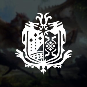 Monster Hunter World - Emblem Vinyl Decal | Car Decal | Laptop Decal ...