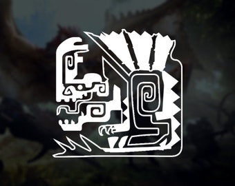 Monster Hunter World Emblem Vinyl Decal Car Decal Laptop | Etsy