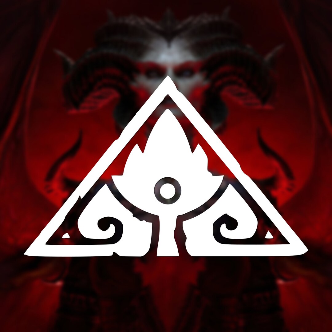 Diablo 4 Temple of the Triune - Diablo 4 Druid Class Icon Lined Vinyl ...