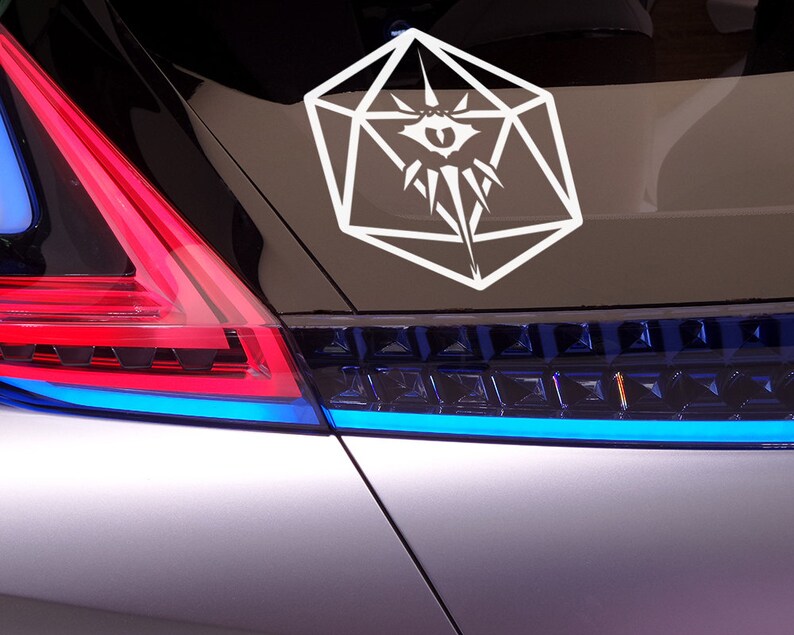 Dnd Warlock Symbol in D20 Vinyl Decal Car Decal Laptop | Etsy UK