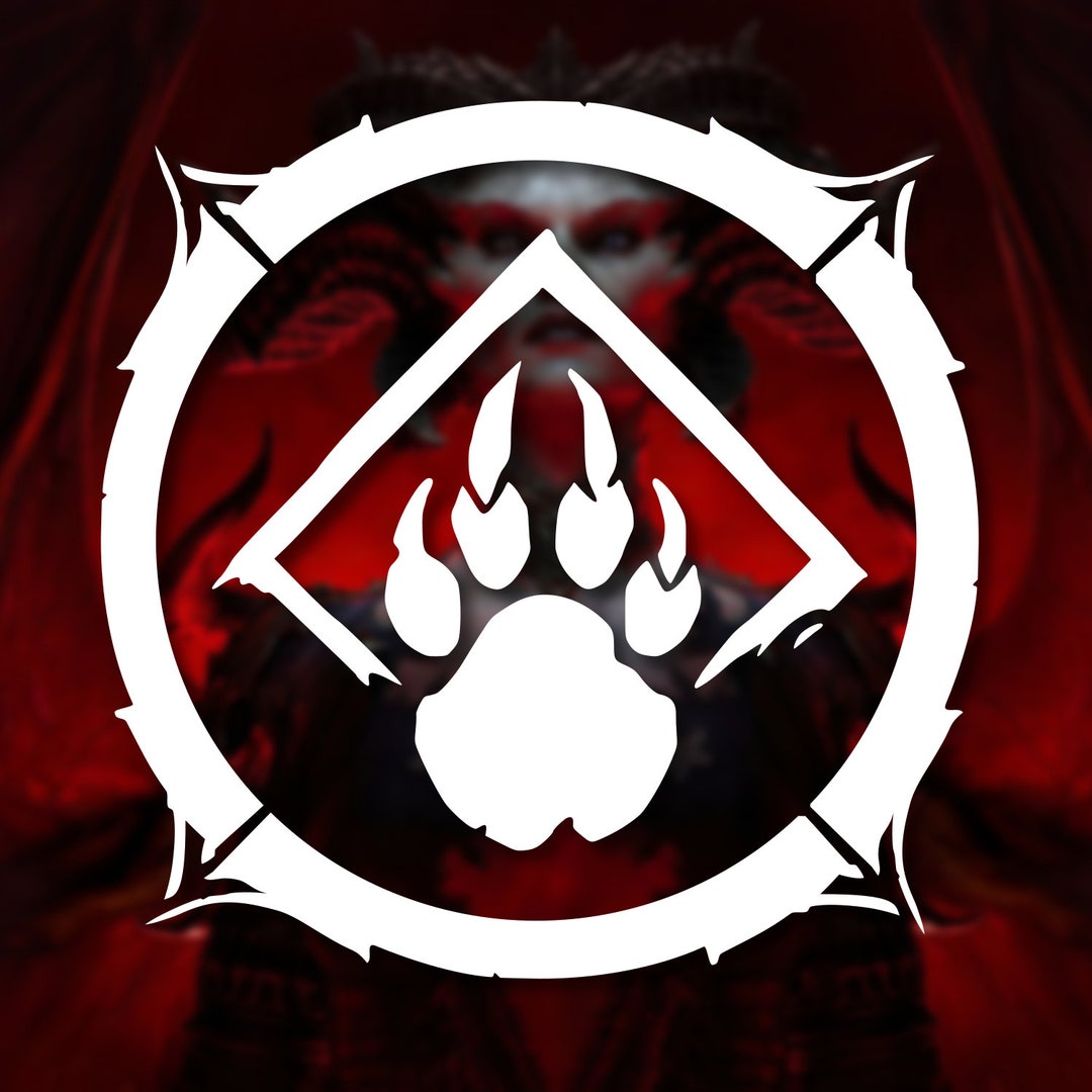 Diablo 4 Druid in Ring - Diablo 4 Druid Class Icon Lined Vinyl Decal ...