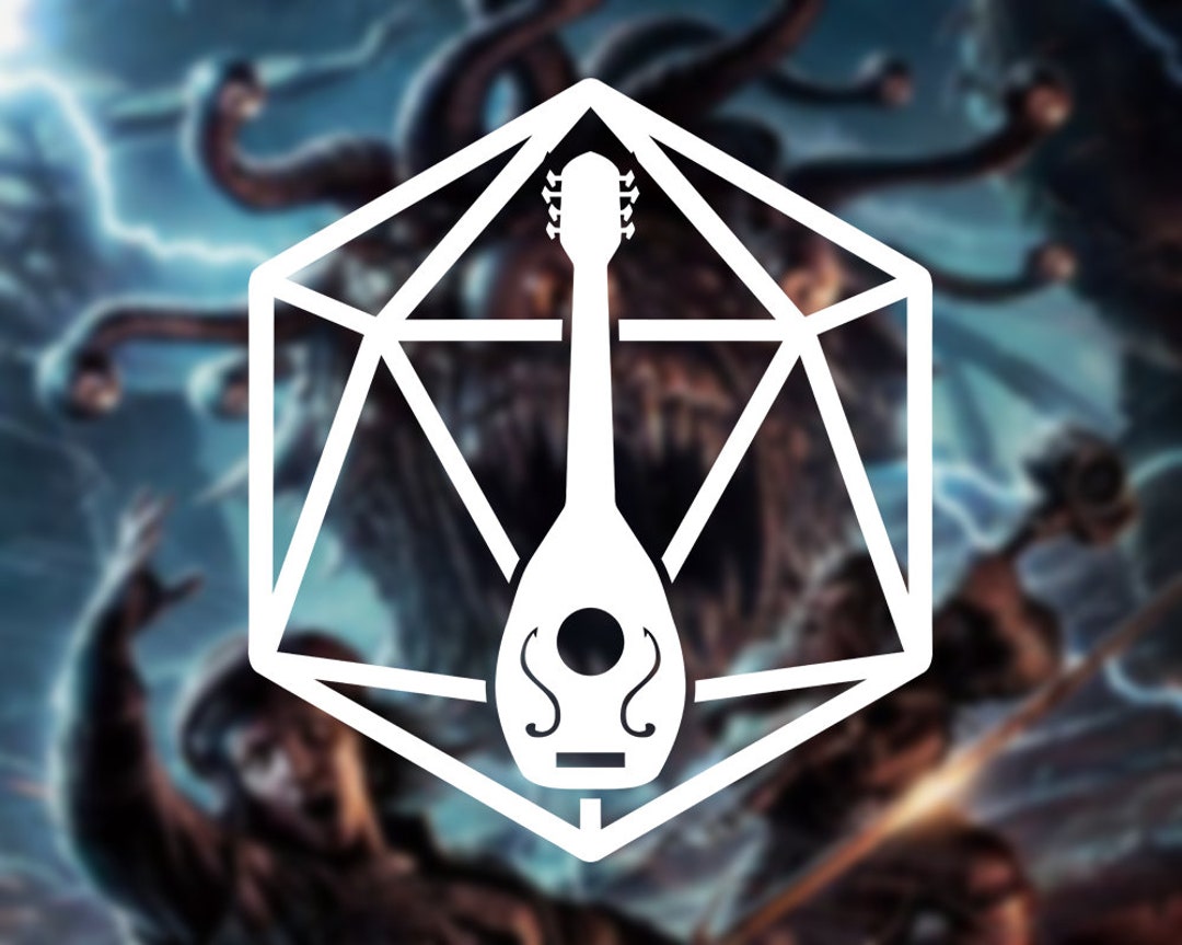 Dnd - Bard Symbol in D20 Vinyl Decal | Car Decal | Laptop Decal | Phone ...