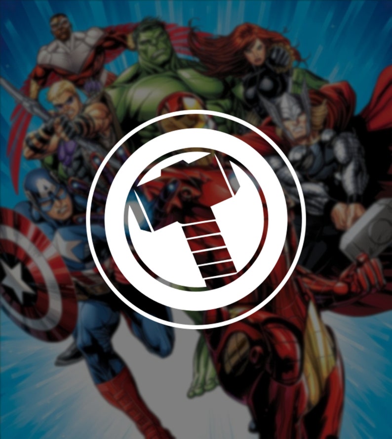 Marvel Thor Symbol Vinyl Decal Car Decal Laptop Decal | Etsy