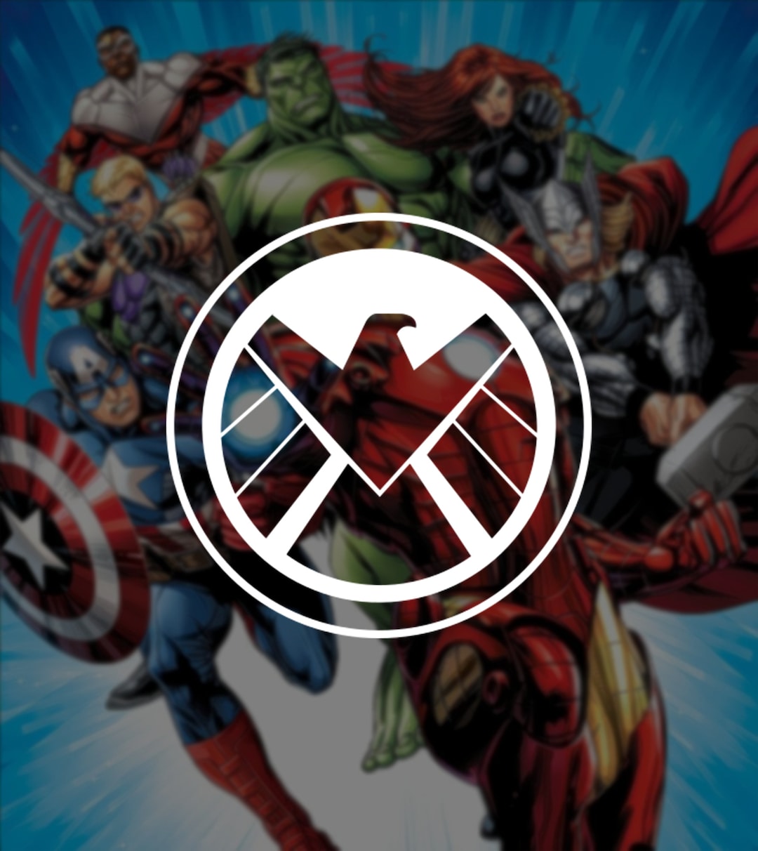 Marvel - Shield Symbol Vinyl Decal | Car Decal | Laptop Decal | Phone ...