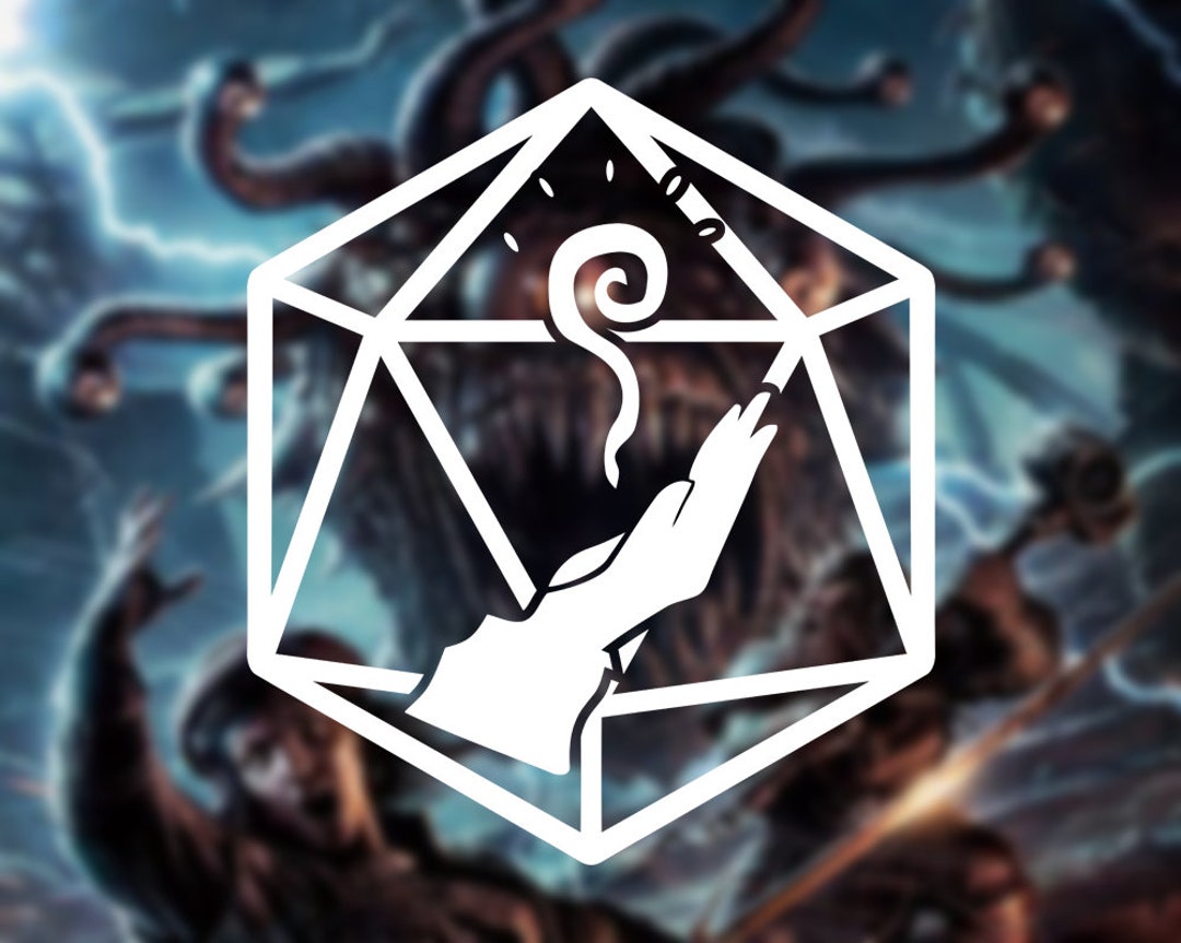 Dnd Wizard Symbol in D20 Vinyl Decal Car Decal Laptop Decal Phone Decal ...