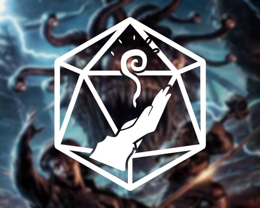 DnD Wizard Symbol in D20 Vinyl Decal Car Decal Laptop | Etsy