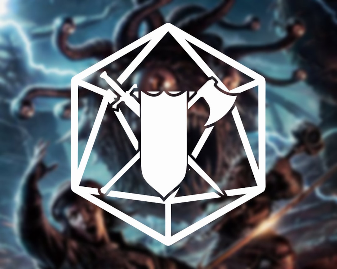 Dnd - Fighter Symbol in D20 Vinyl Decal | Car Decal | Laptop Decal ...