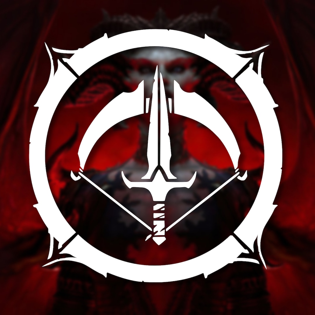 Diablo 4 Rogue in Ring - Diablo 4 Rogue Class Icon Lined Vinyl Decal ...