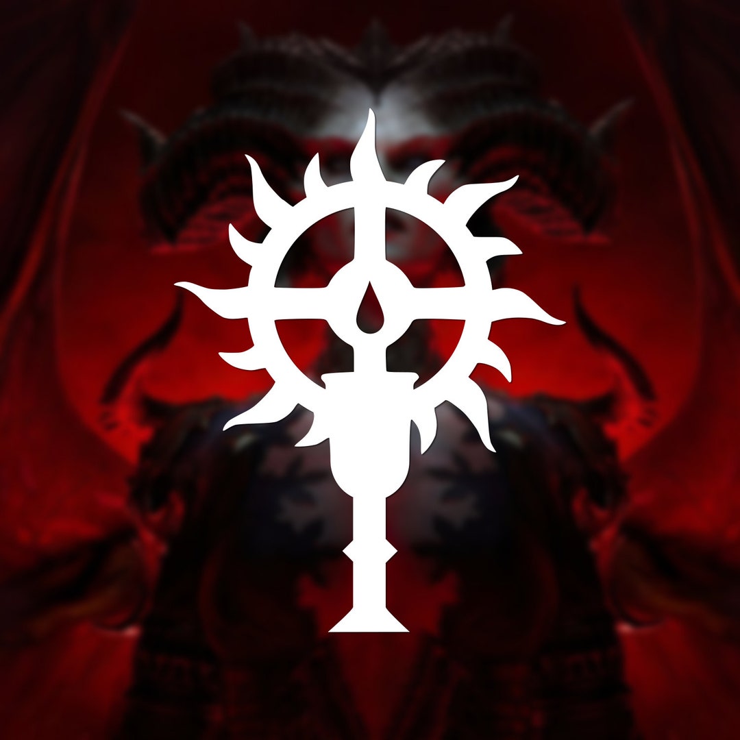 Diablo 4 Cathedral of Light - Diablo 4 Druid Class Icon Lined Vinyl ...
