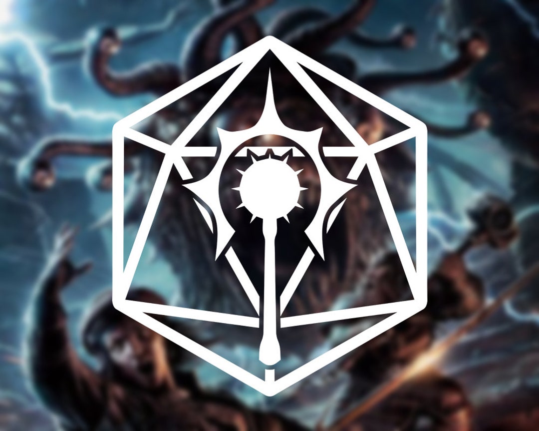 Dnd - Cleric Symbol in D20 Vinyl Decal | Car Decal | Laptop Decal ...
