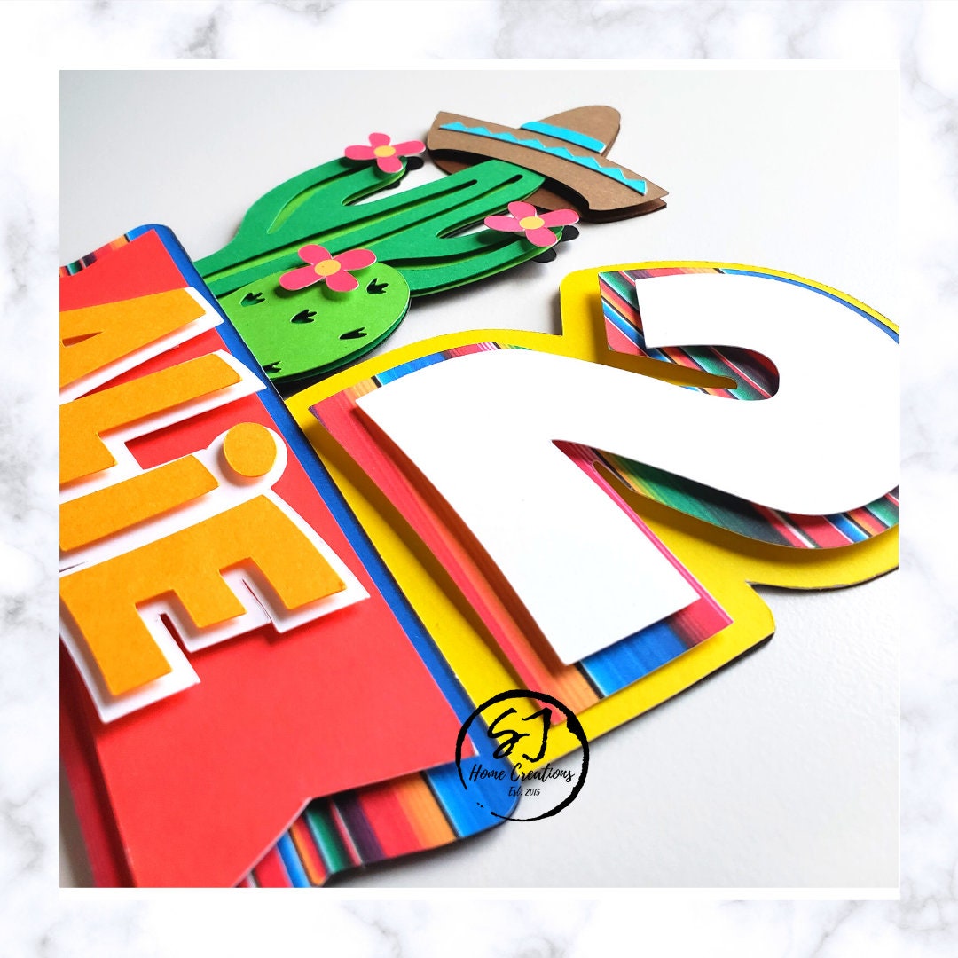 FIESTA CAKE TOPPER Fiesta Birthday Fiesta Birthday - Etsy