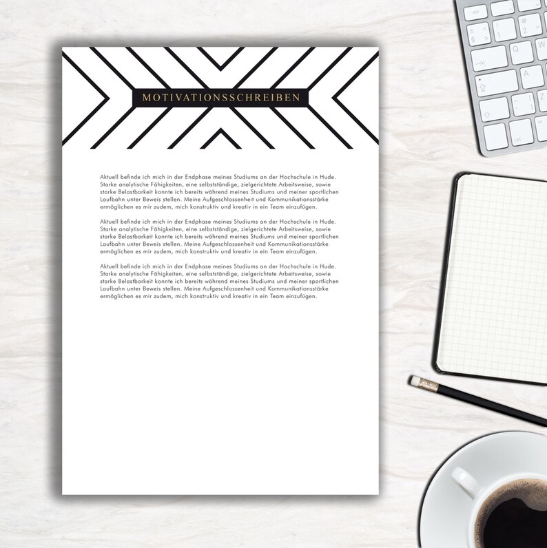 Application Template Classy Stripes Lite for MS Word - Etsy Australia