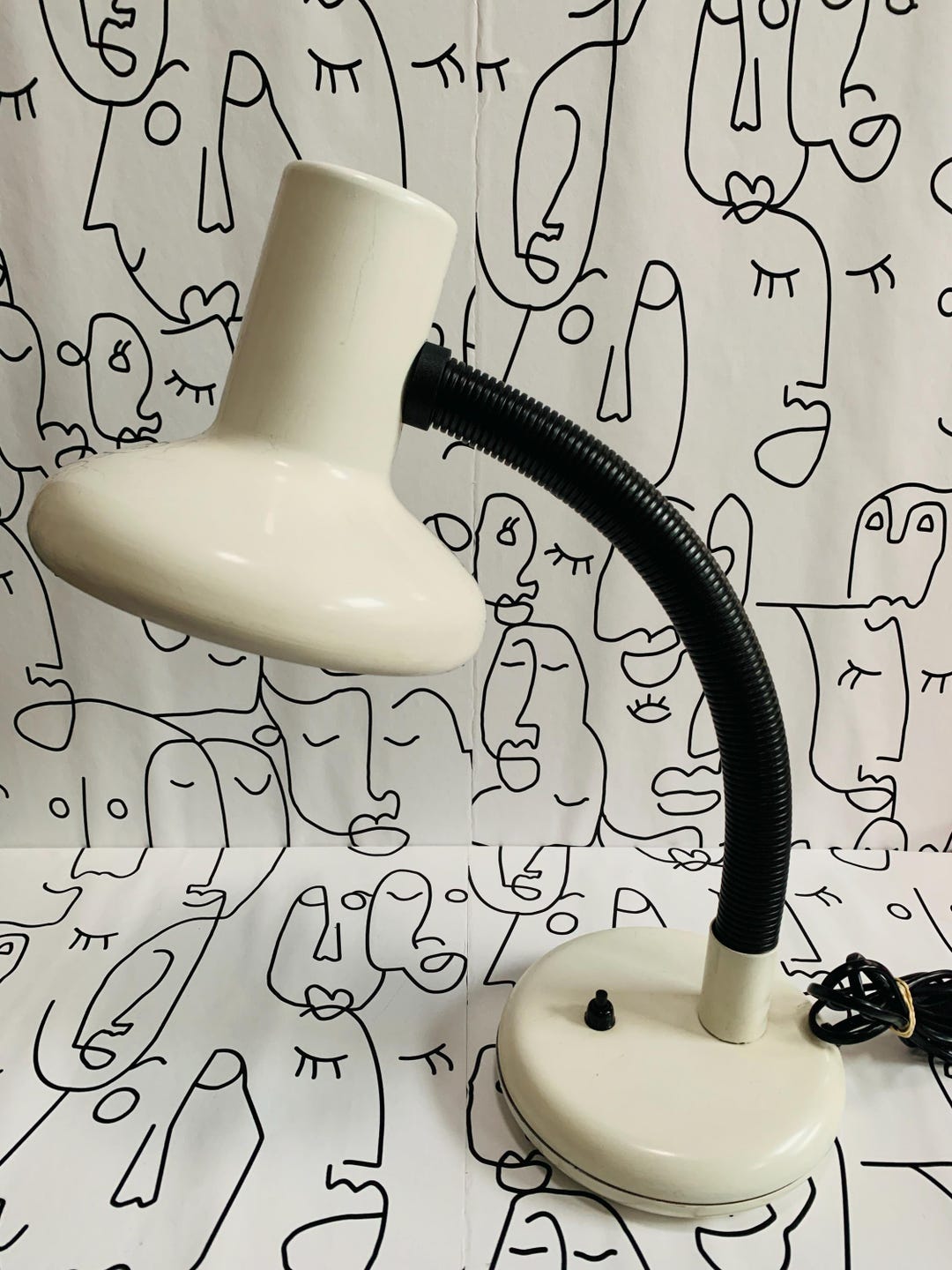 Vintage Desk Lamp White 70s - Etsy
