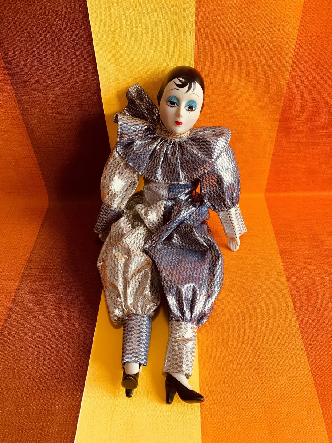 Vintage Porcelain Doll Pierrot 1988 - Etsy
