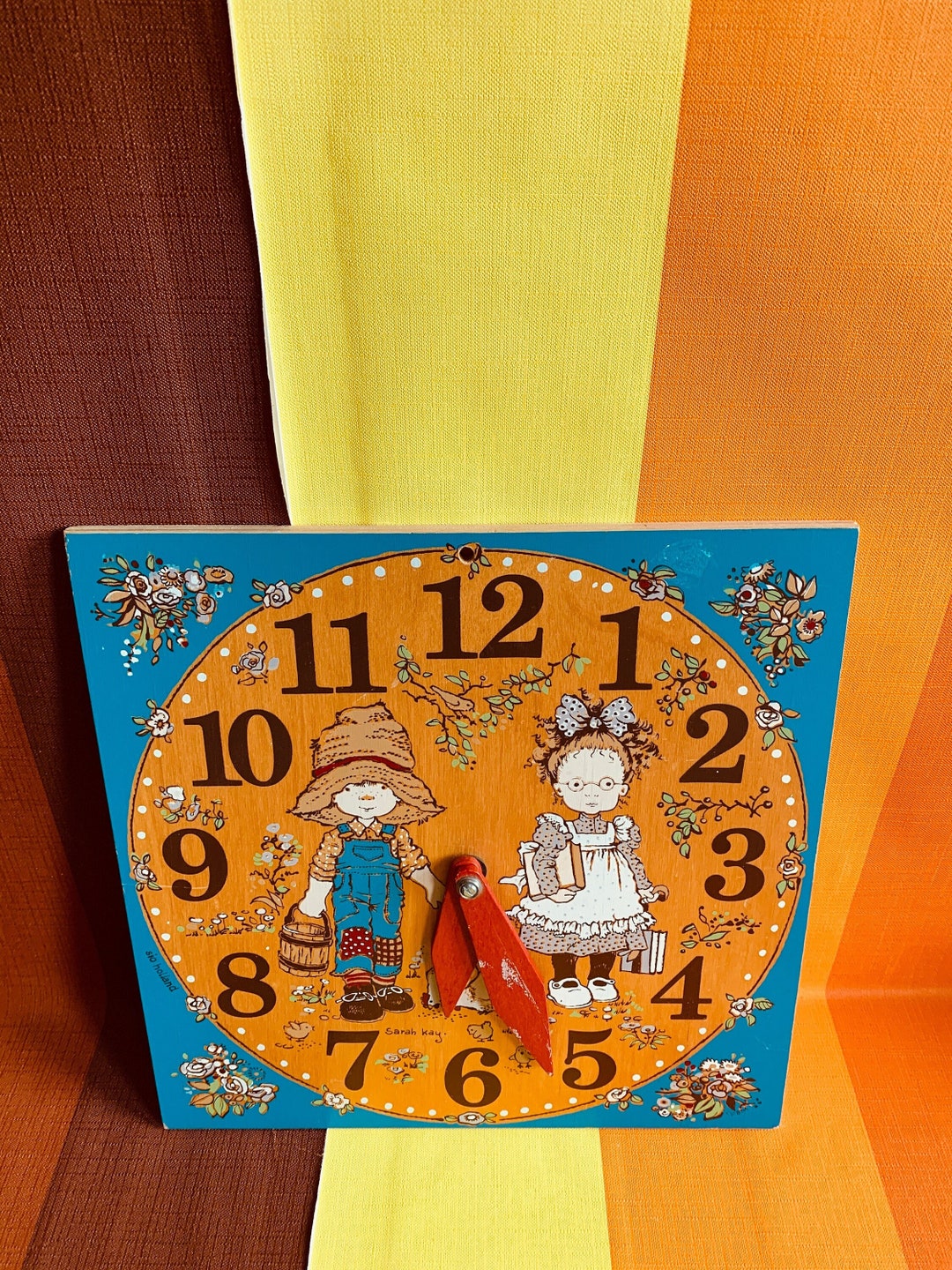 Vintage Sarah Kay Wall Clock 70s - Etsy