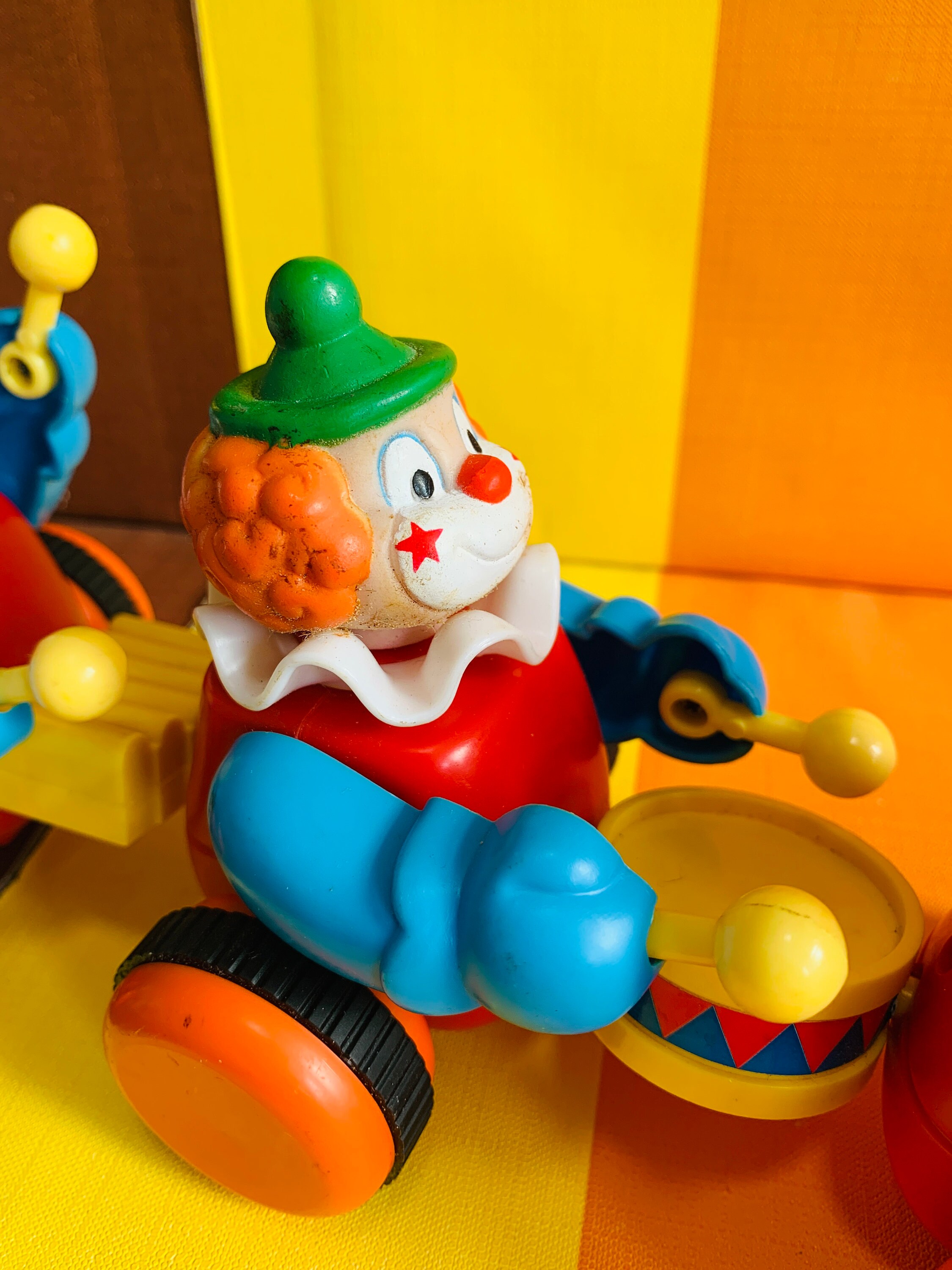 Vintage Pull Along Rolling Clown Band 70s Bluebox Toddler Toys - Etsy UK