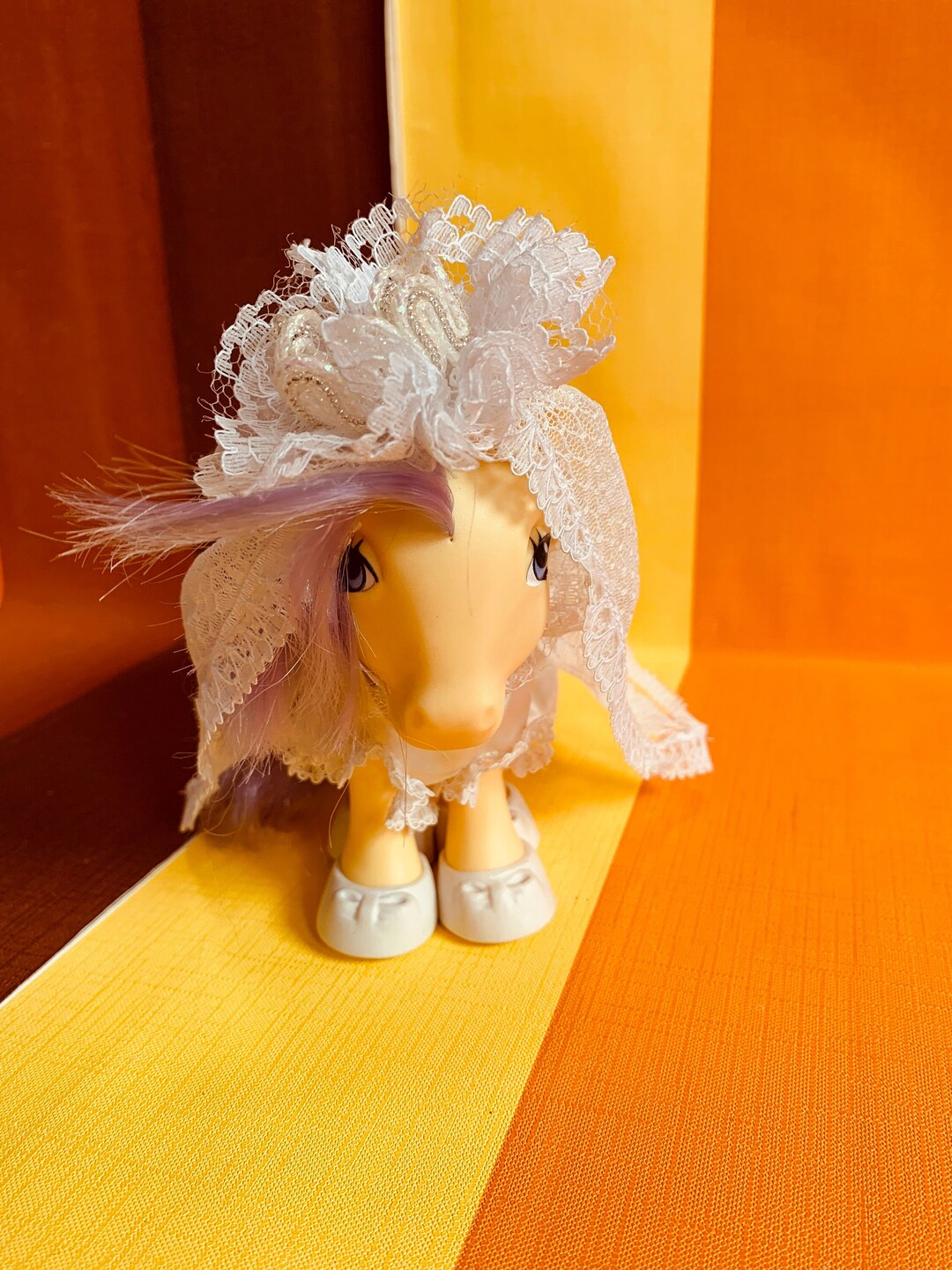 Vintage G1 My Little Pony Lemon Drop Bride Outfit Hasbro 1982 Yellow ...
