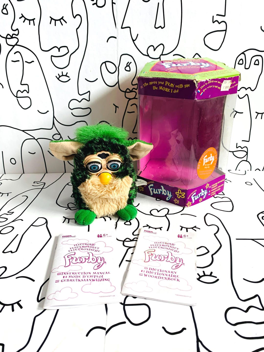 Vintage Turtle Furby Electronic Animal Tiger 1999 Original Box ...