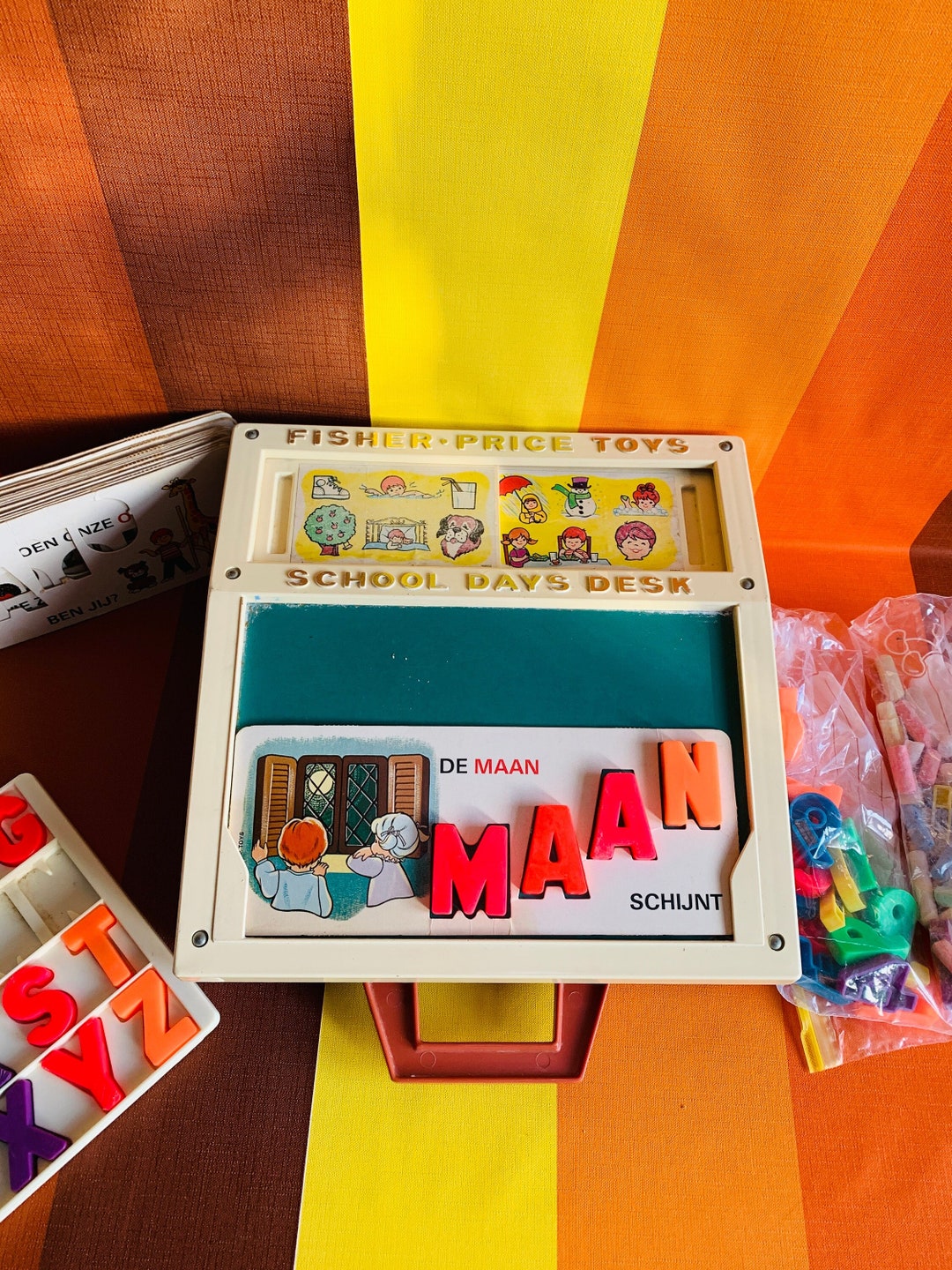 Vintage Fisher Price Toys School Days Desk Learn to Write Dutch ...