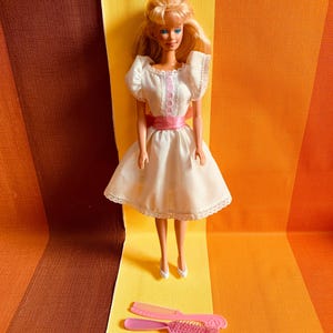 Vintage My First Barbie Dol 1984 White Dress Mattel - Etsy