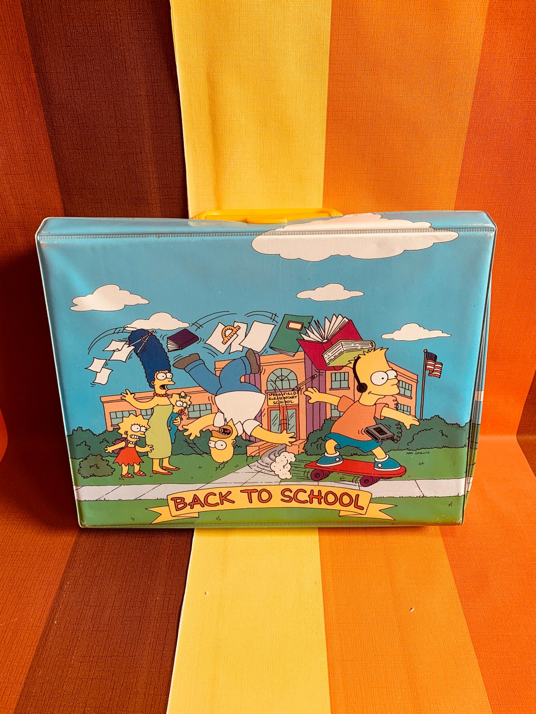 Vintage the Simpsons Suitcase Plastic 1991 Twentieth Century Fox Film ...