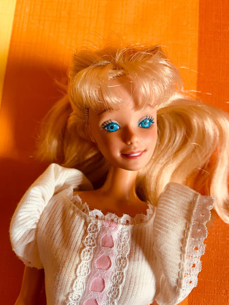 Vintage My First Barbie Dol 1984 White Dress Mattel - Etsy
