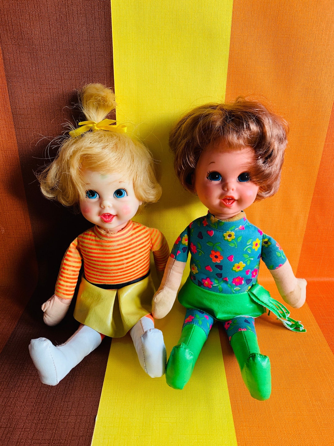 Vintage Talking Twins Mattel Dolls 1970 Stuffed Dolls - Etsy