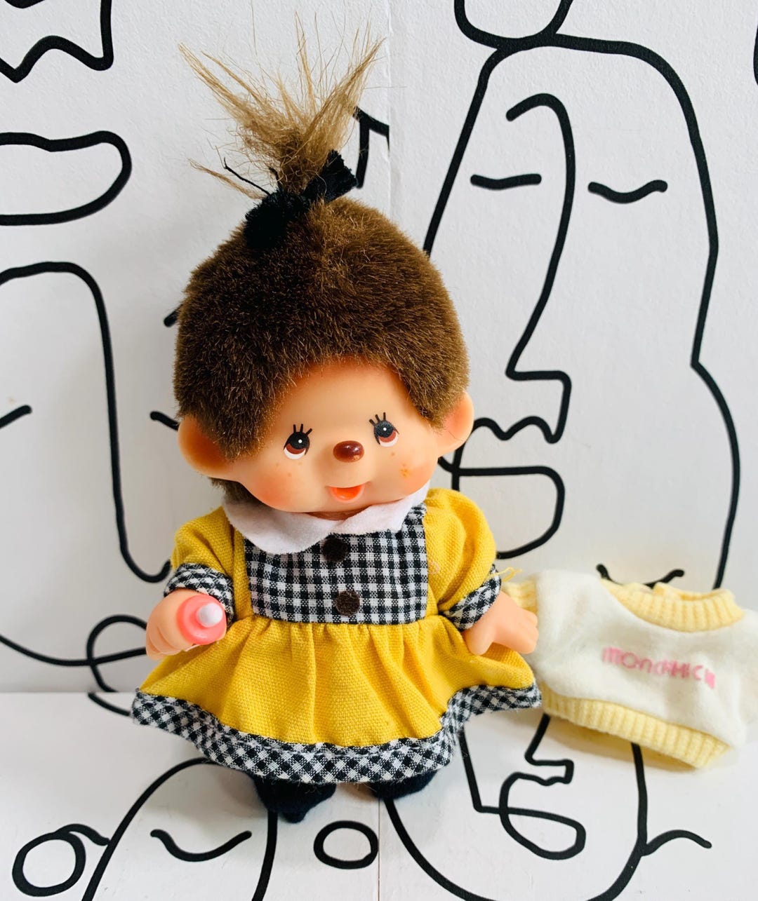 Vintage Baby Monchhichi Sekiguchi 1974 Stuffed Animal Monkey Toy ...