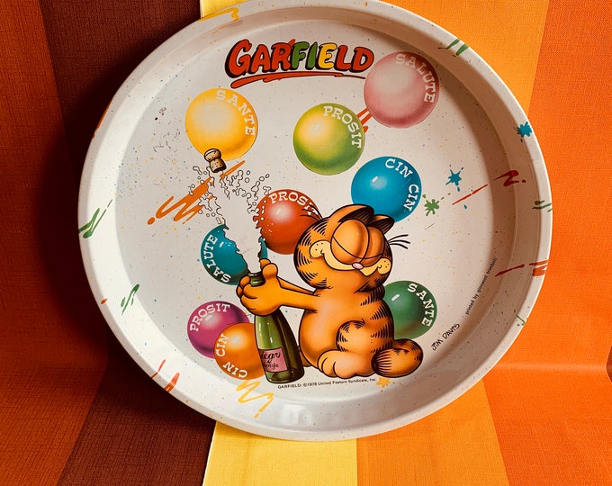 Vintage Garfield Tray United Feature Syndicate Giovanni Trimboli 80s ...
