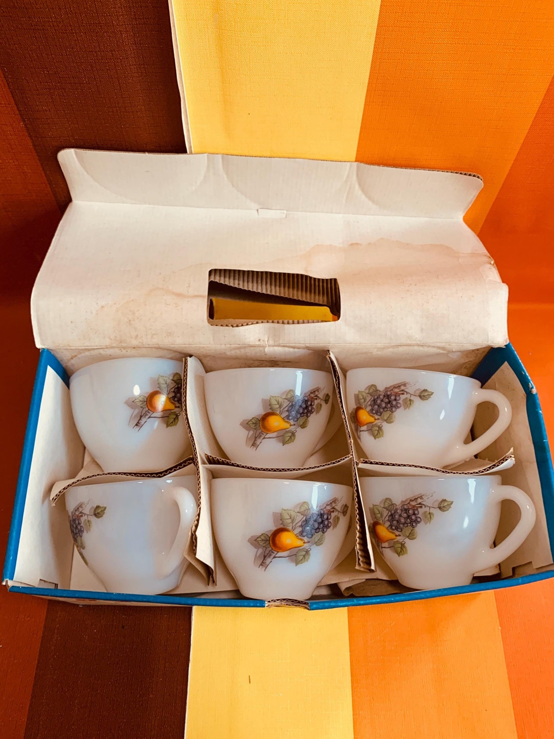 Vintage Cup and Saucer Arcopal Fruit France Tea Set 70s - Etsy