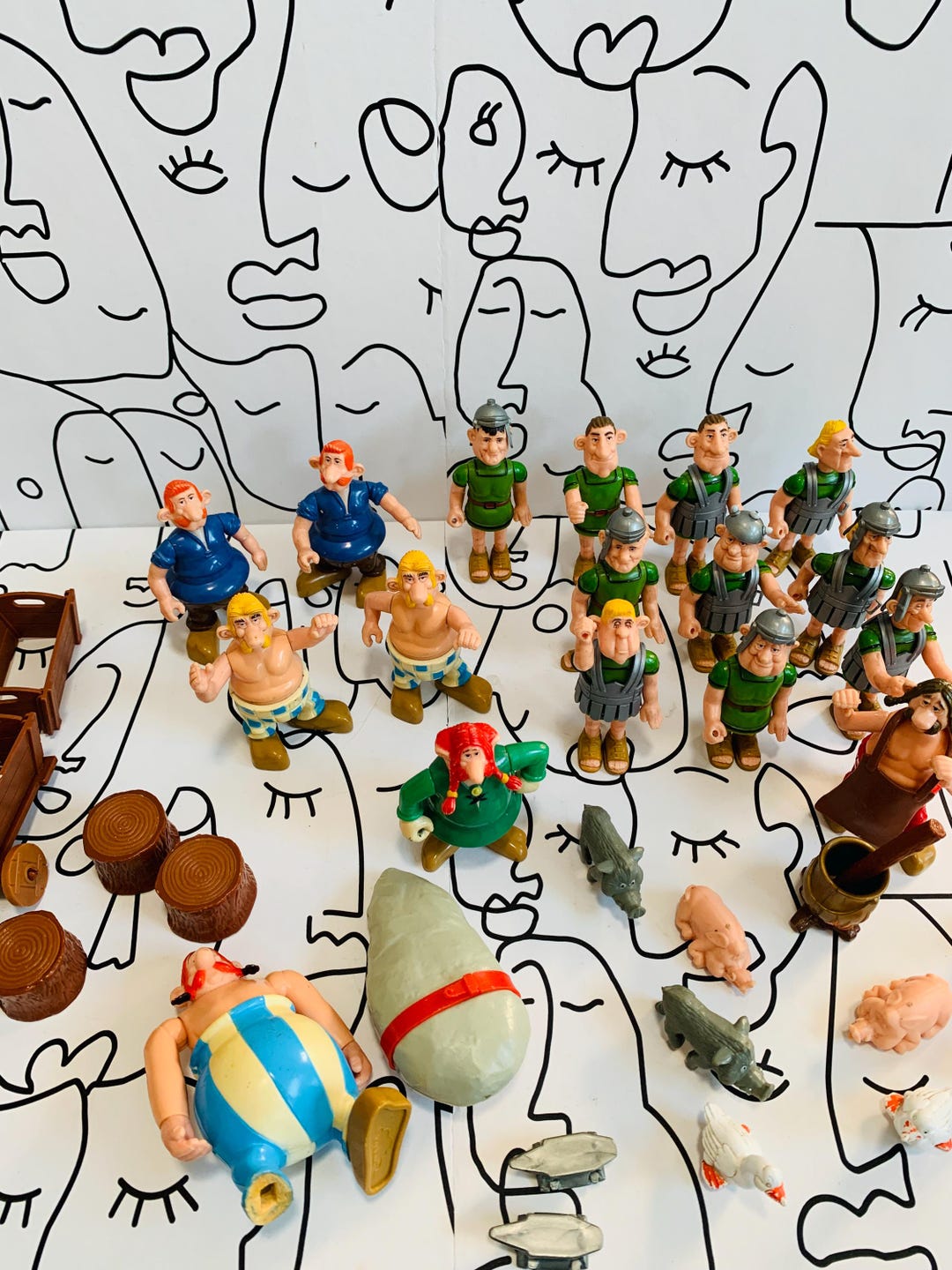Vintage Asterix Obelix Action Figures Albert René 1980 Toycloud - Etsy