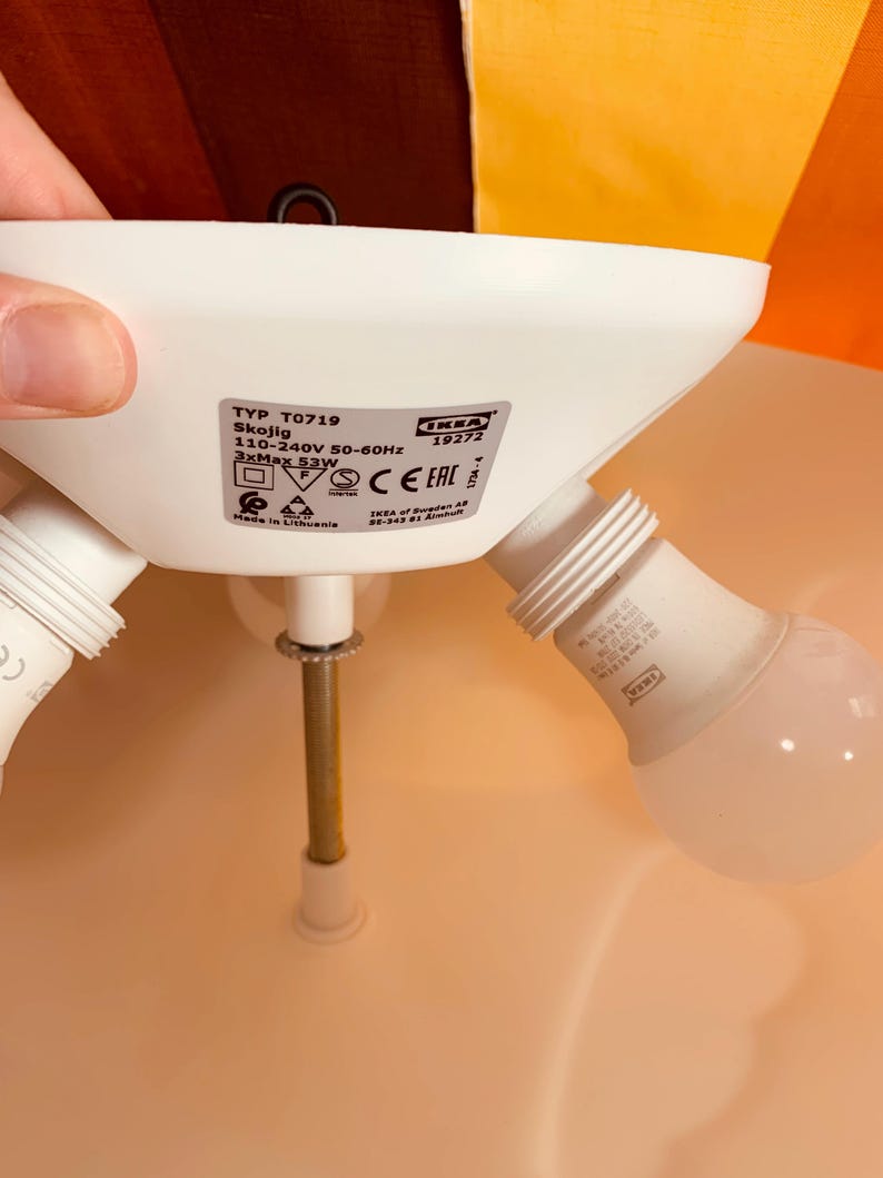Vintagen Ikea Skojig Ceiling Lamp Lamp 90s White - Etsy