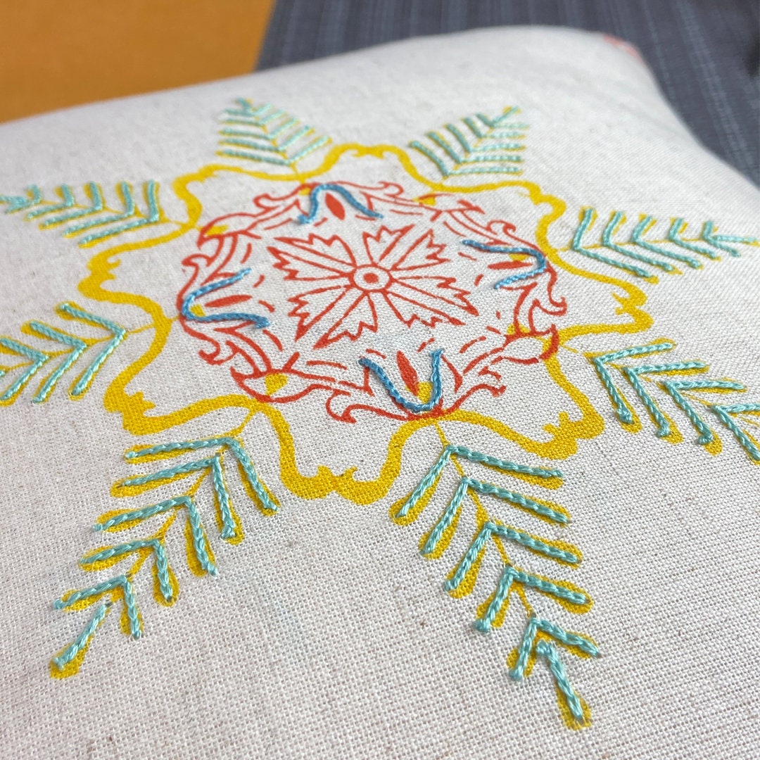 Hand Block Print Hand Made Hand Block Print Linen Cushion - Etsy