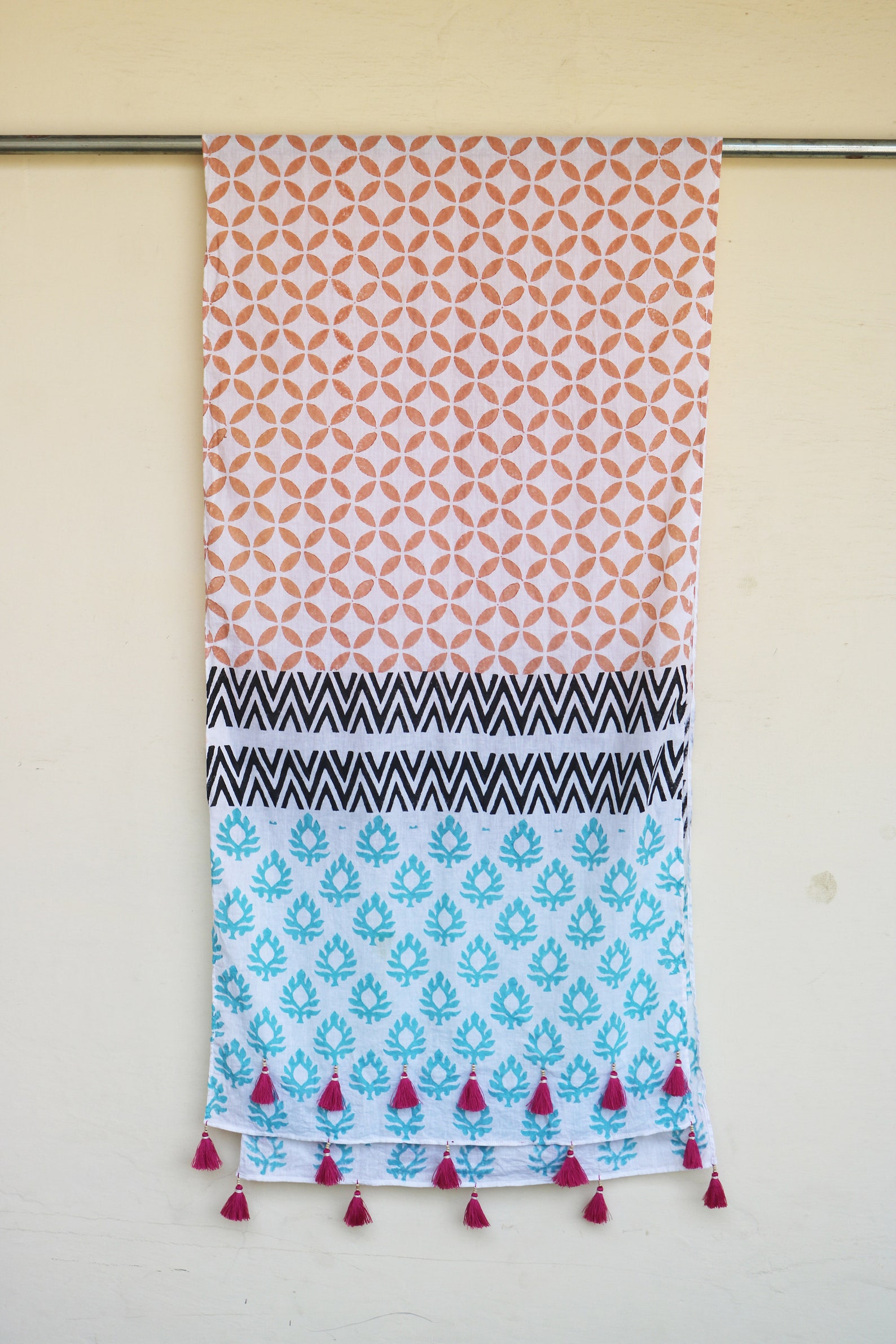 Block printed cotton scarf Boho scarf Print wrap Square | Etsy