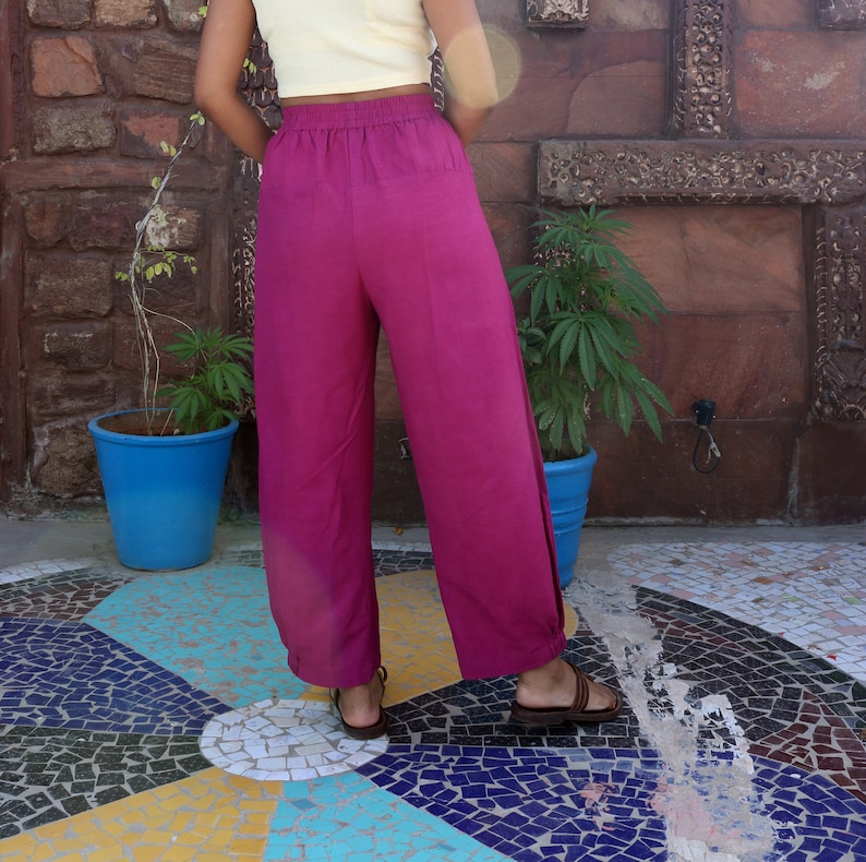 Unisex Magenta Pants for Women, Custom Made Baggy Pant, Bohemian Pants ...