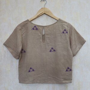 Buy Linen Top for Women, Beige Linen Top, Linen Crop Top, Made to Order ...