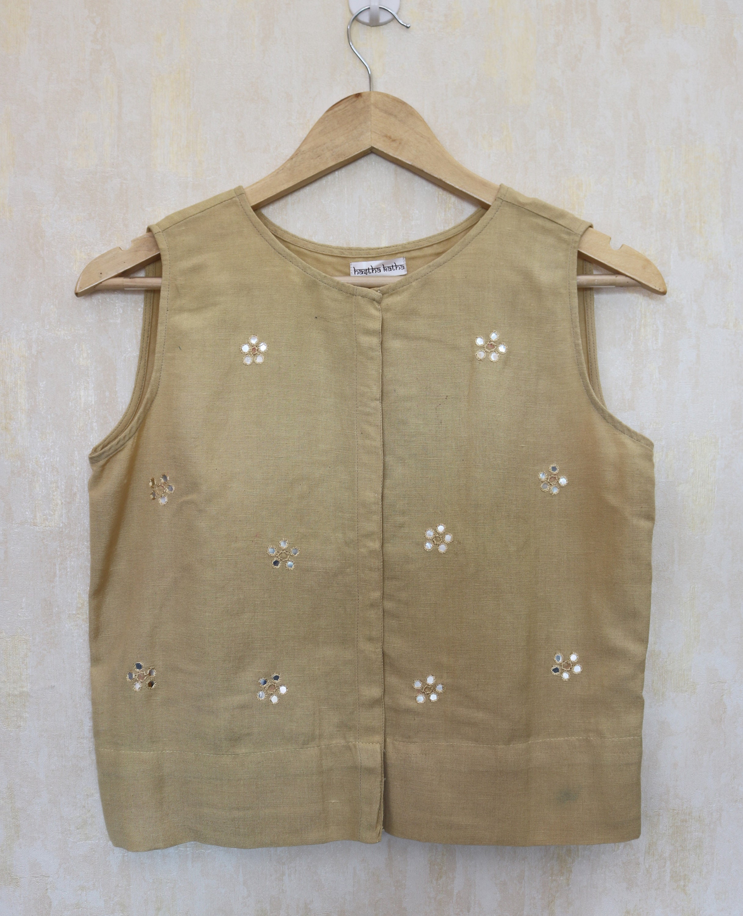 Sleeveless Top for Women, Beige Linen Top, Linen Sleeveless Top, Linen ...