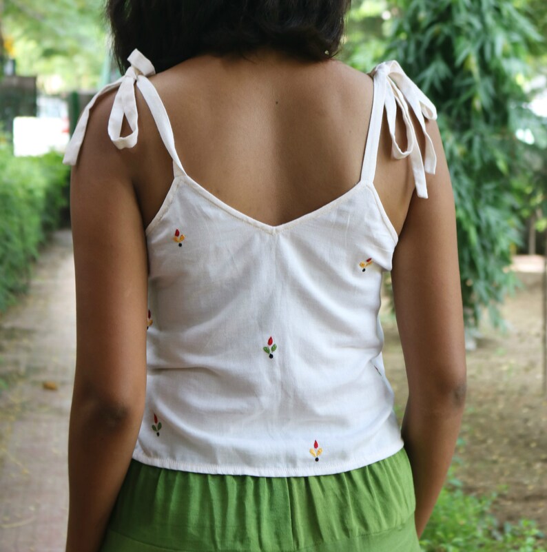 Linen Top for Women Cream Linen Top Linen Tank Top Made to | Etsy