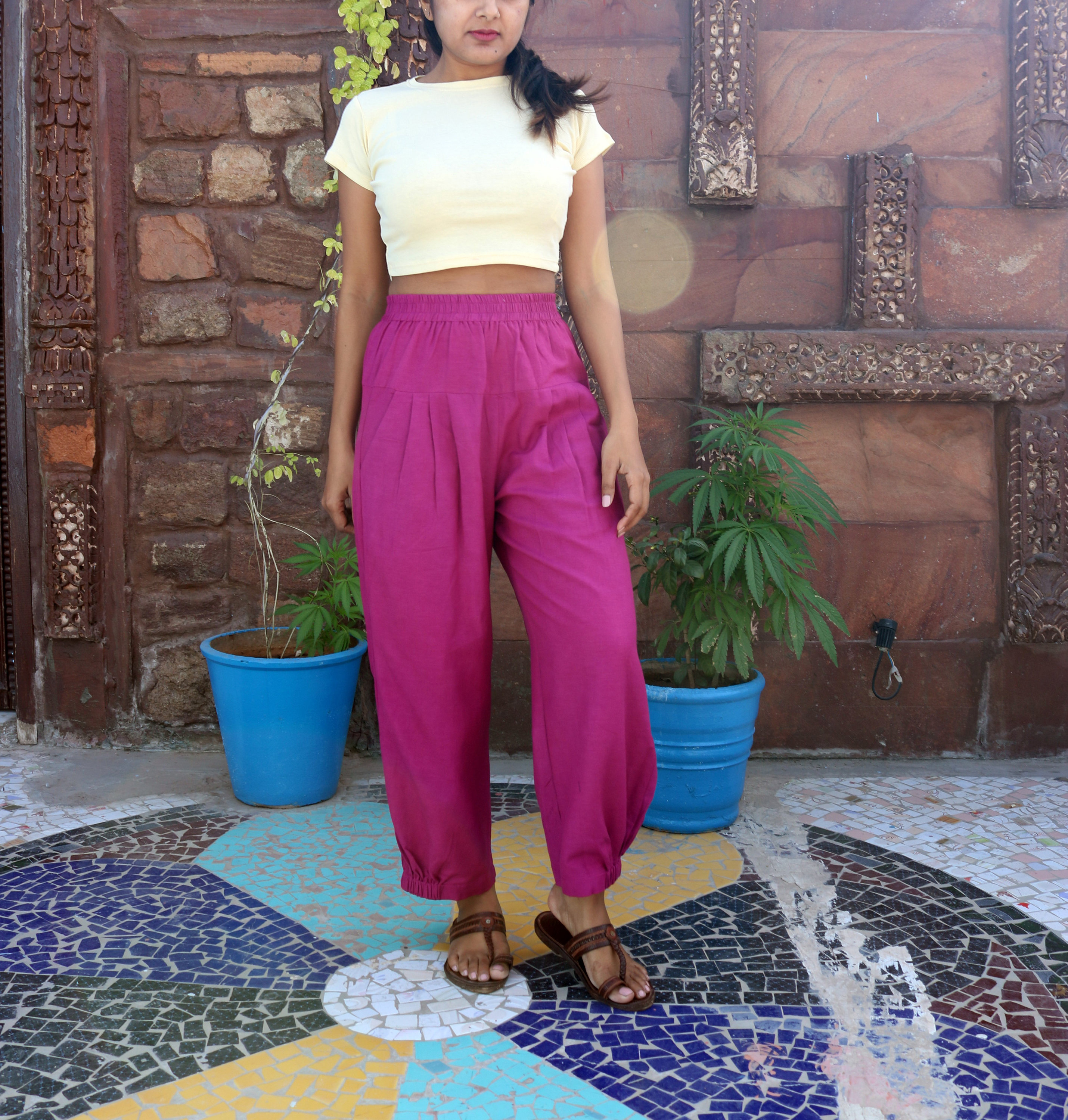 Unisex Magenta Pants for Women, Custom Made Baggy Pant, Bohemian Pants ...