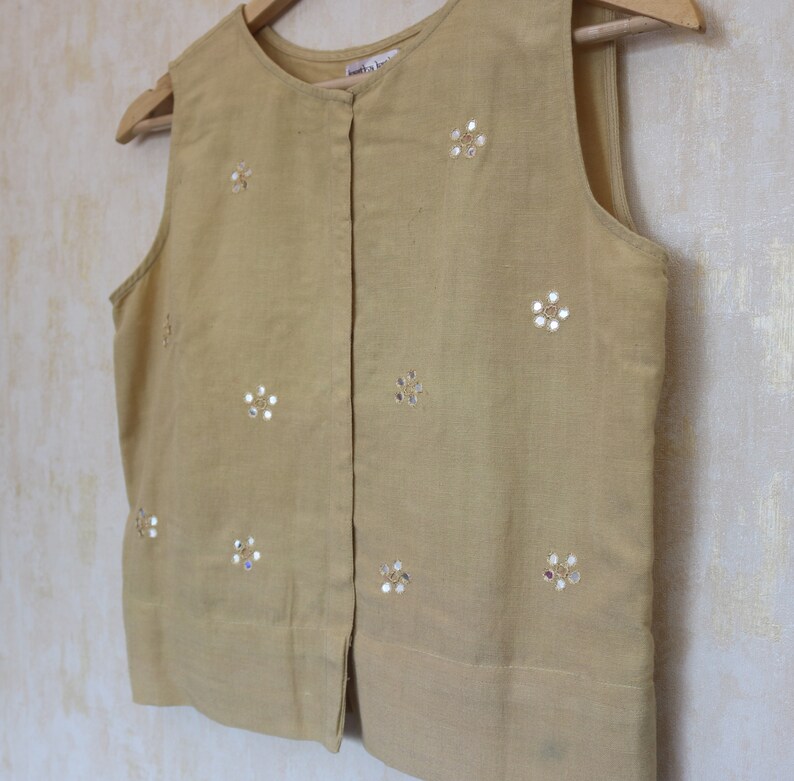 Sleeveless top for women Beige linen top Linen sleeveless | Etsy