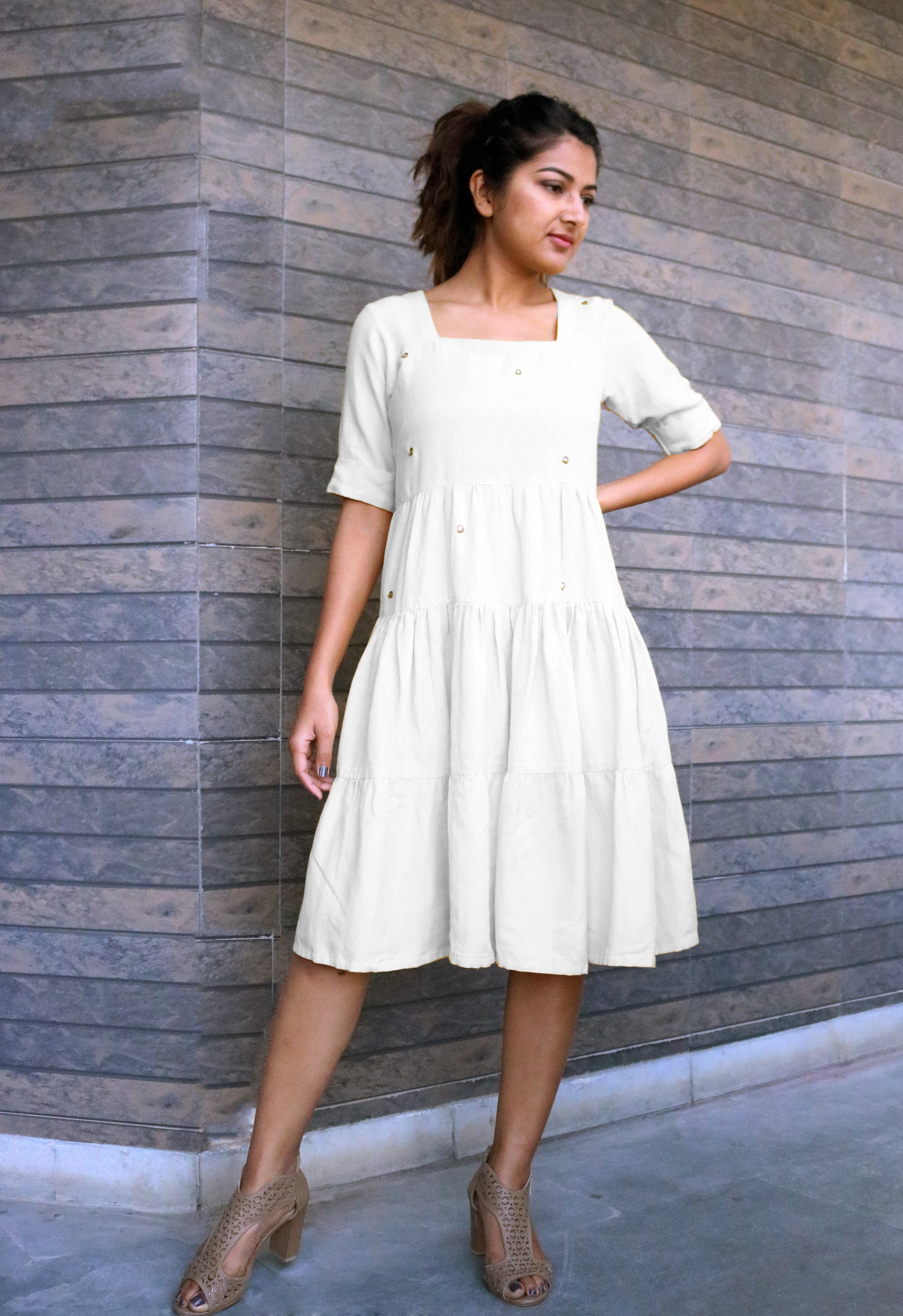 Maxi Dress for Women, Linen Maxi Dress, White Linen Dress, Plus Size ...