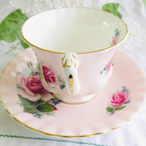 Royal Albert Pink Tea Cup and Saucer With Roses, Pattern 4504, Vintage ...
