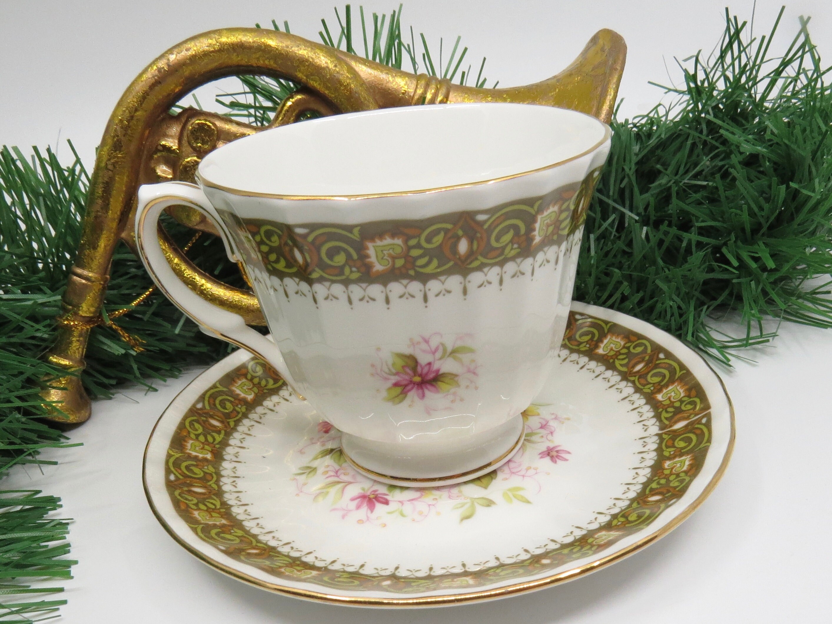 Duchess Tea Cup and Saucer with Flowers Vintage Bone China | Etsy
