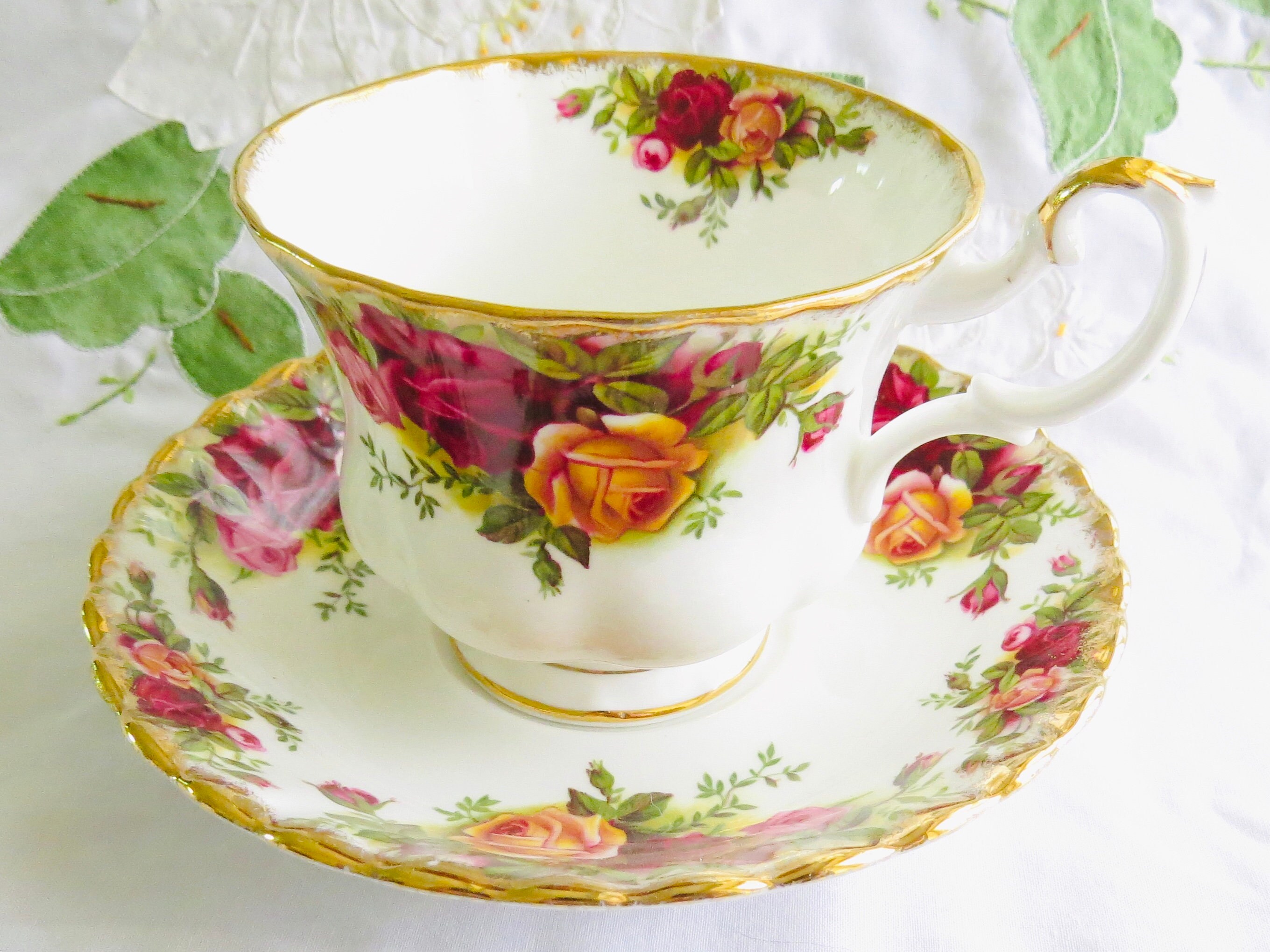 Royal Albert Old Country Roses Tea Cup and Saucer Vintage | Etsy