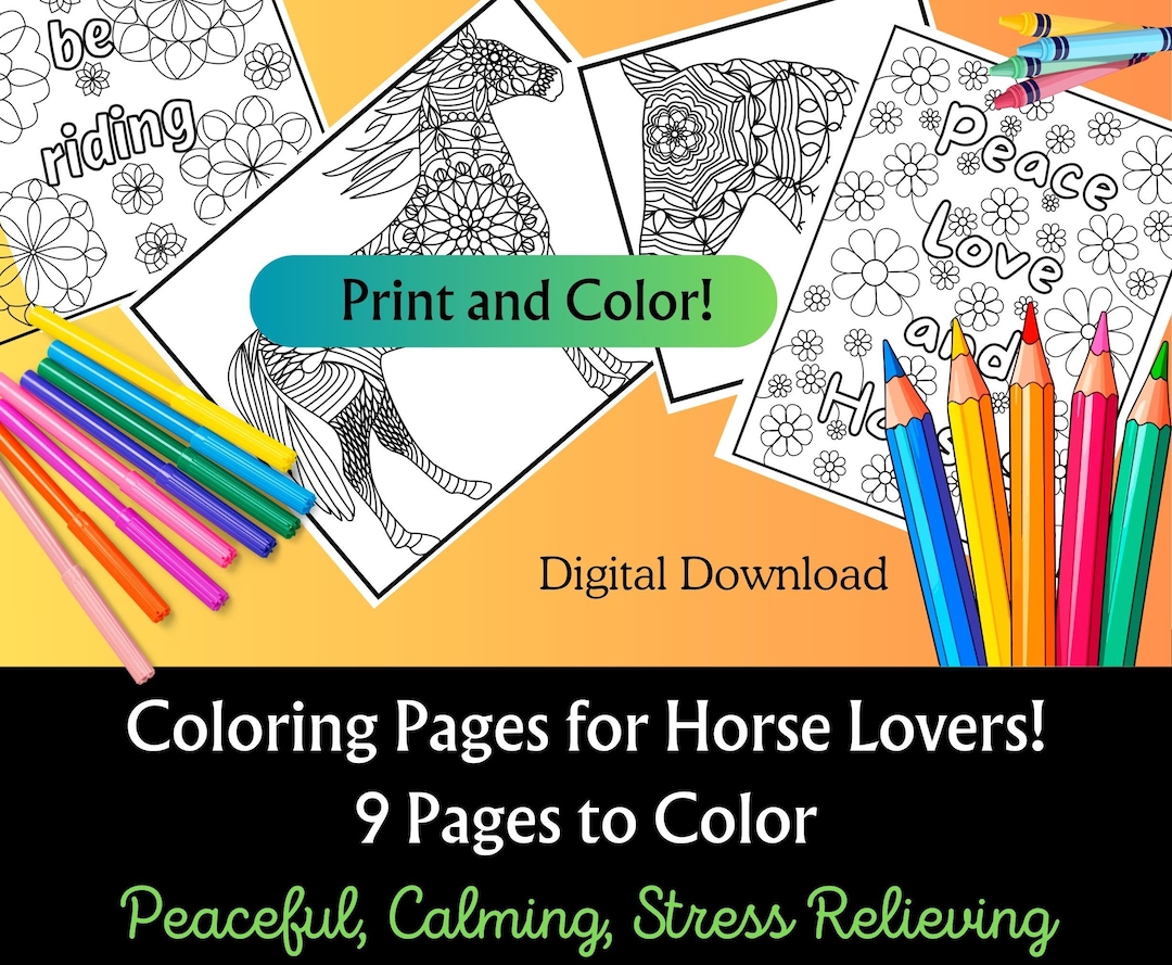 Horse Lovers Coloring Pages! Love Horses and Love to Color! Beautiful ...